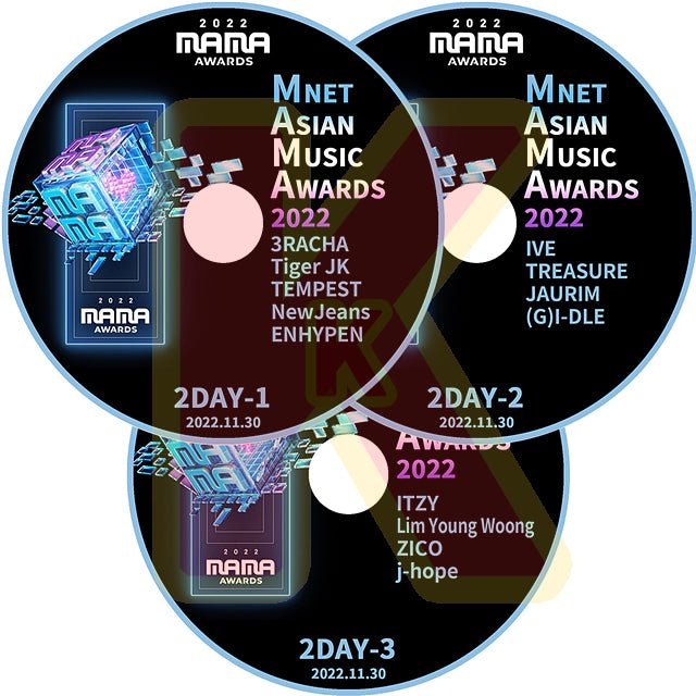 K-POP DVD 2022 MAMA Mnet Asia Music Awards 3枚SET 2022.11.29 - LE SSERA ...